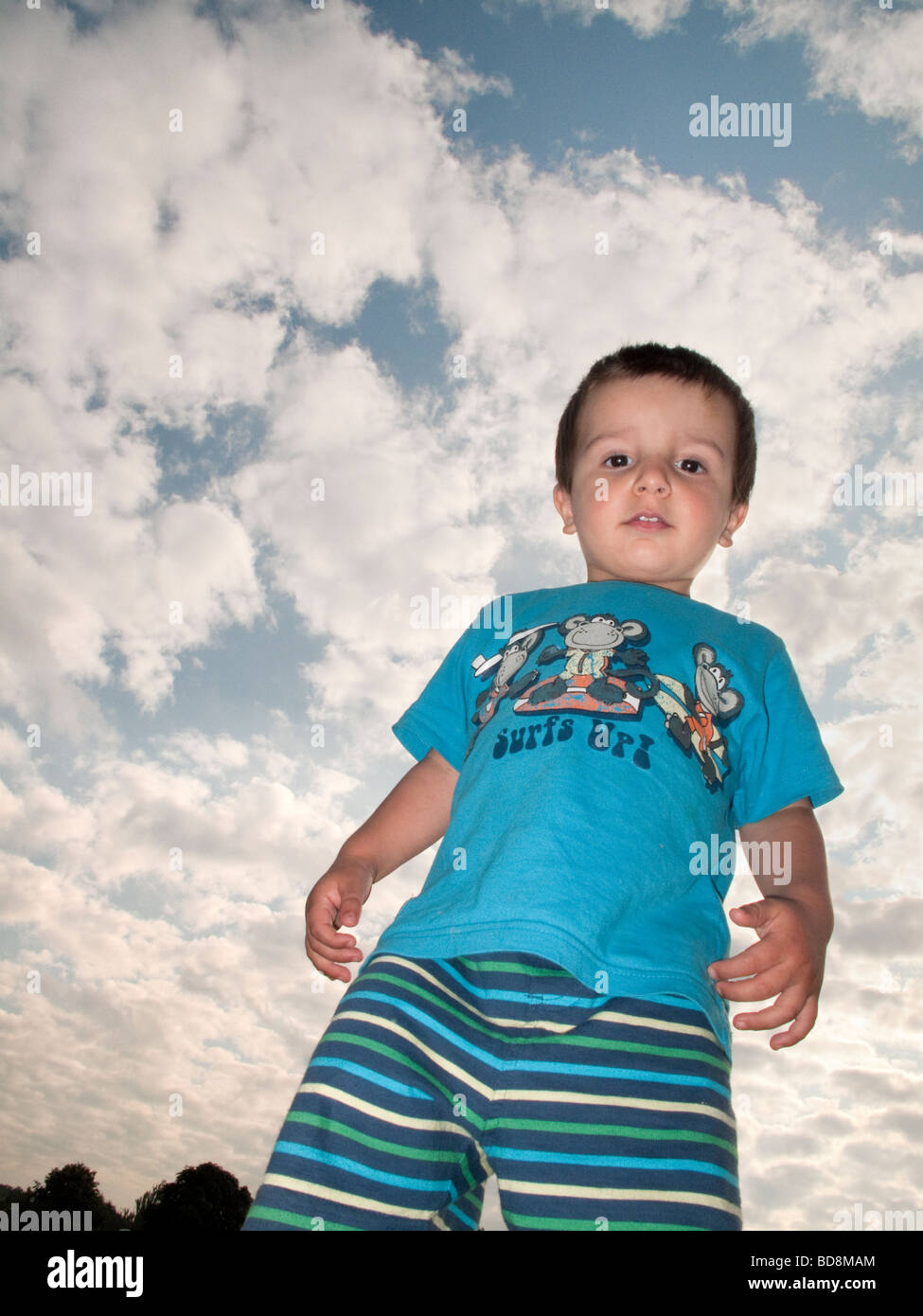 Toddler outdoors-looking down Stock Photo - Alamy