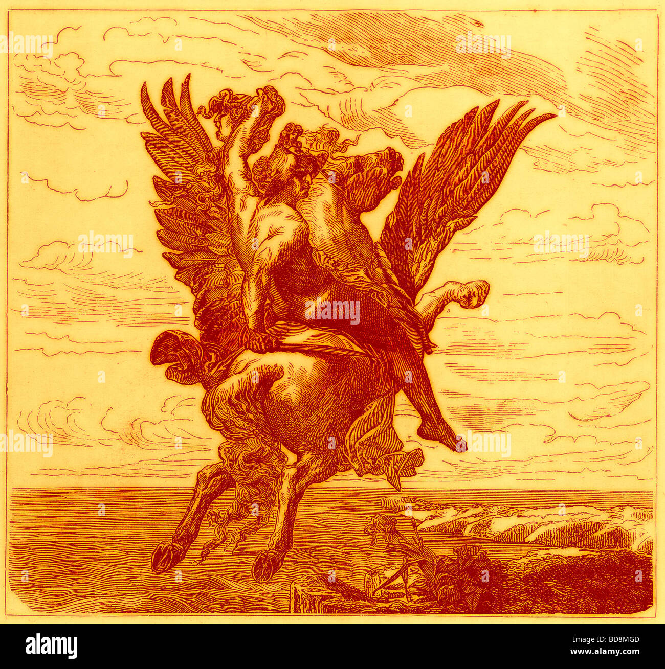 Perseus on Pegasus Stock Photo - Alamy