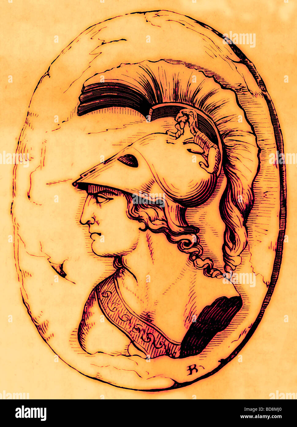 Alcibiades from an Ancient Sculpture Illustration from The Illustrated ...