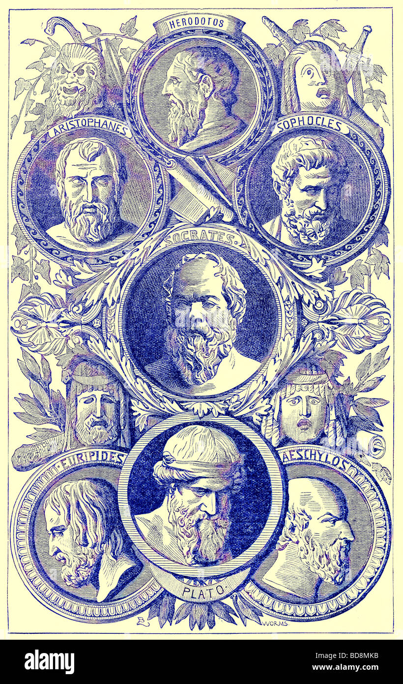 Historian Philosophers and Dramatists of Ancient Greece Stock Photo - Alamy