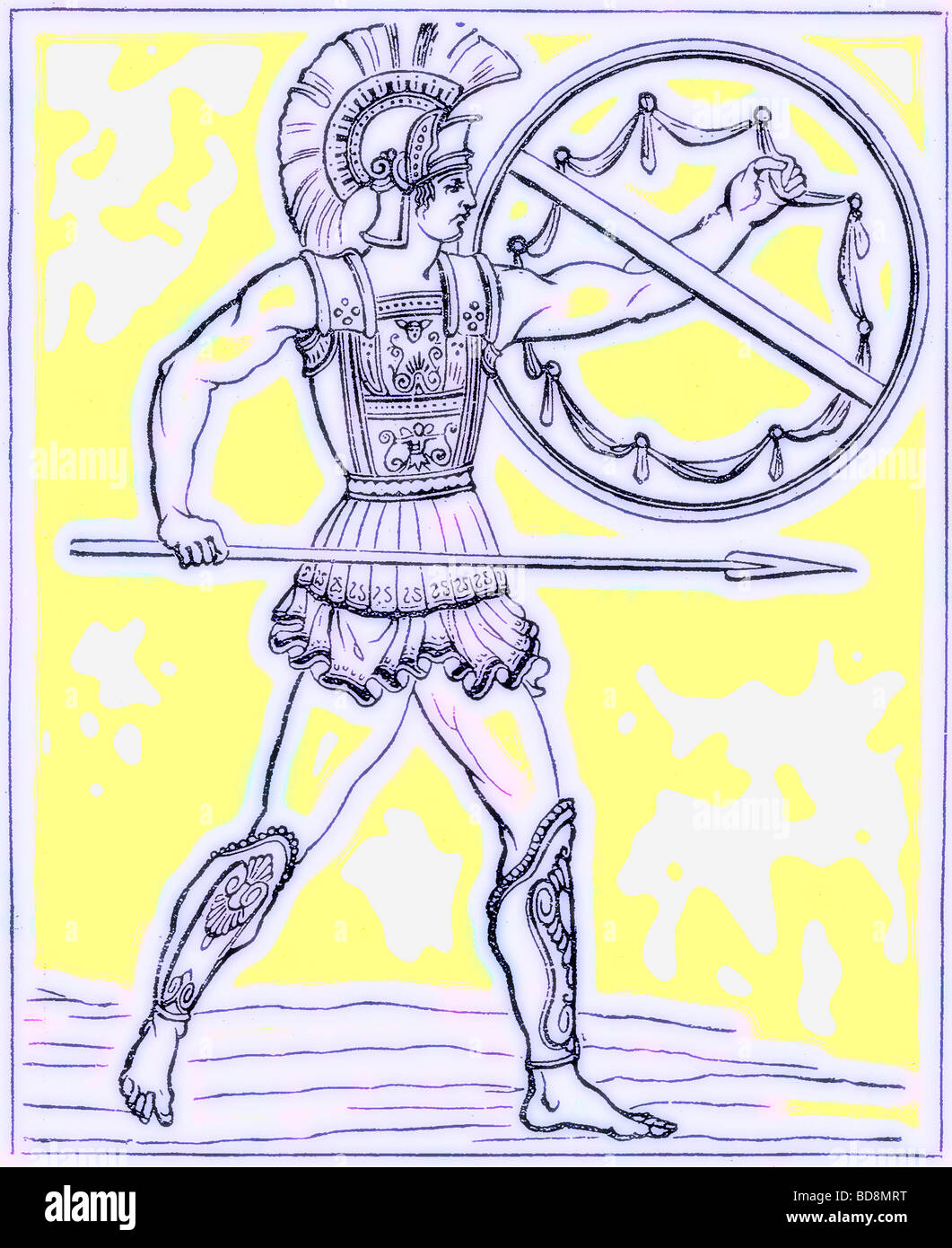 Greek Warrior Painting