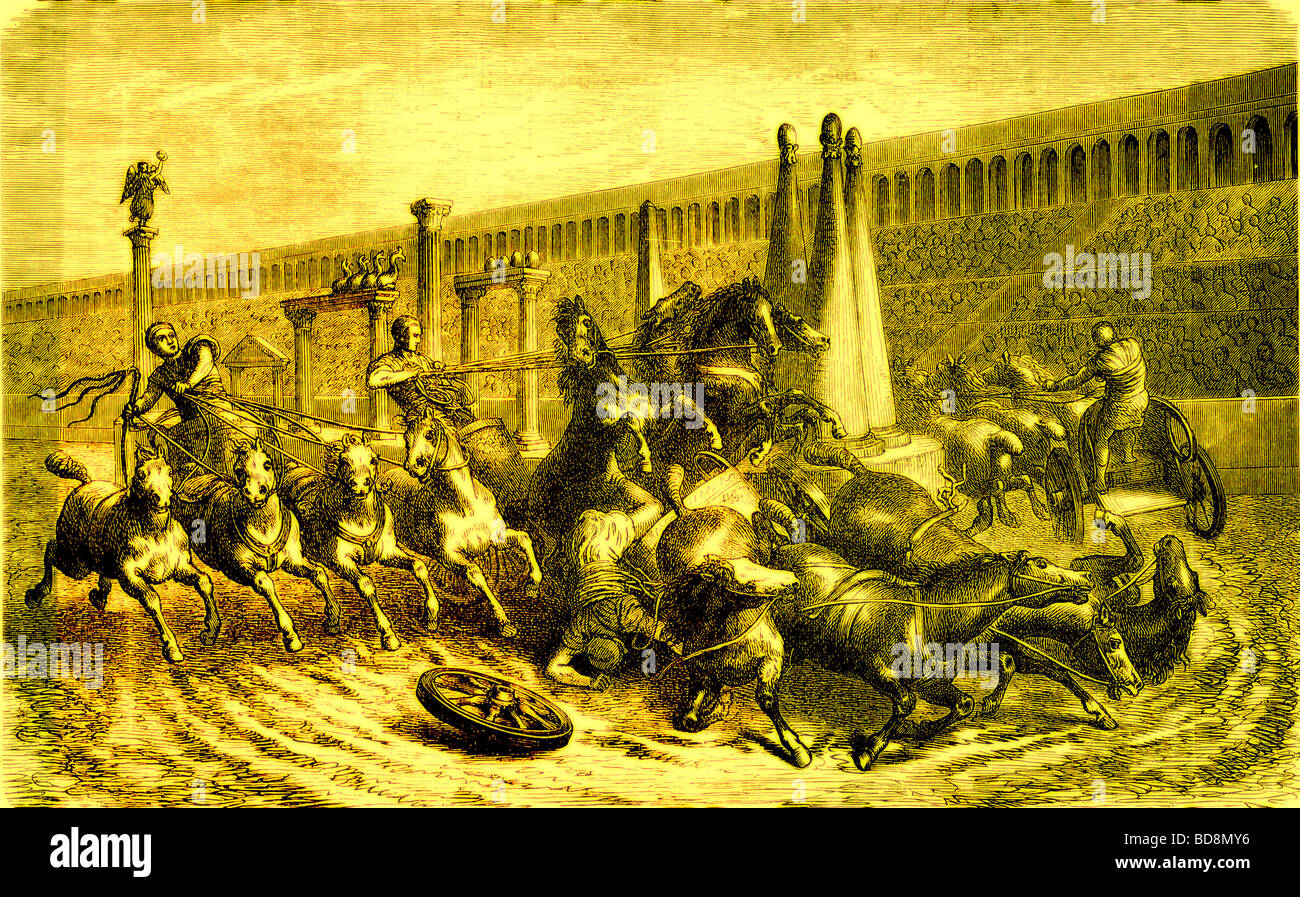 Roman Public Games under the Empire Stock Photo - Alamy