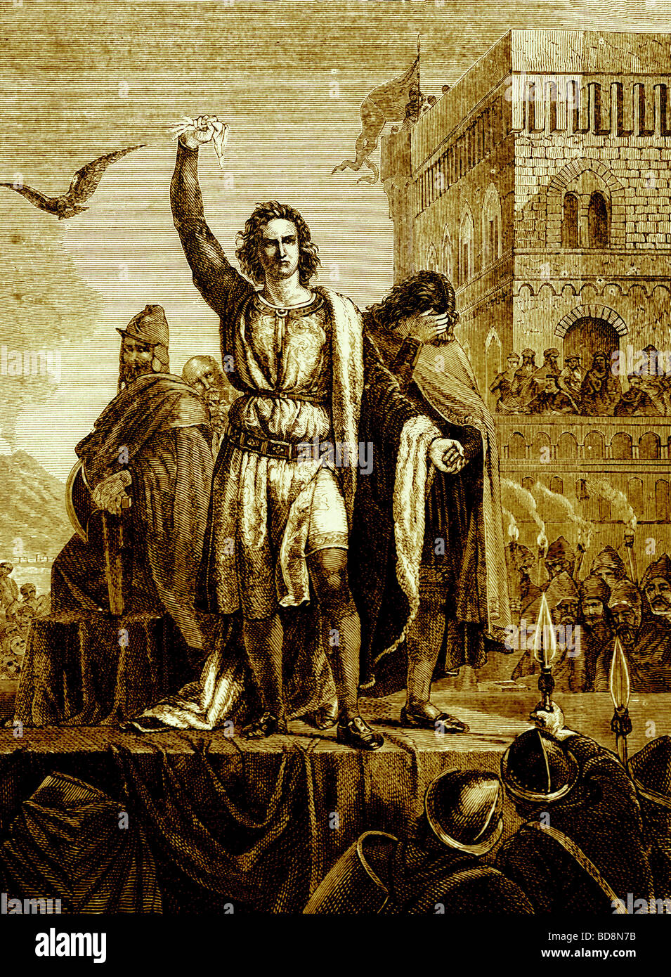 Conradin on the Scaffold at Naples Illustration from The Illustrated ...