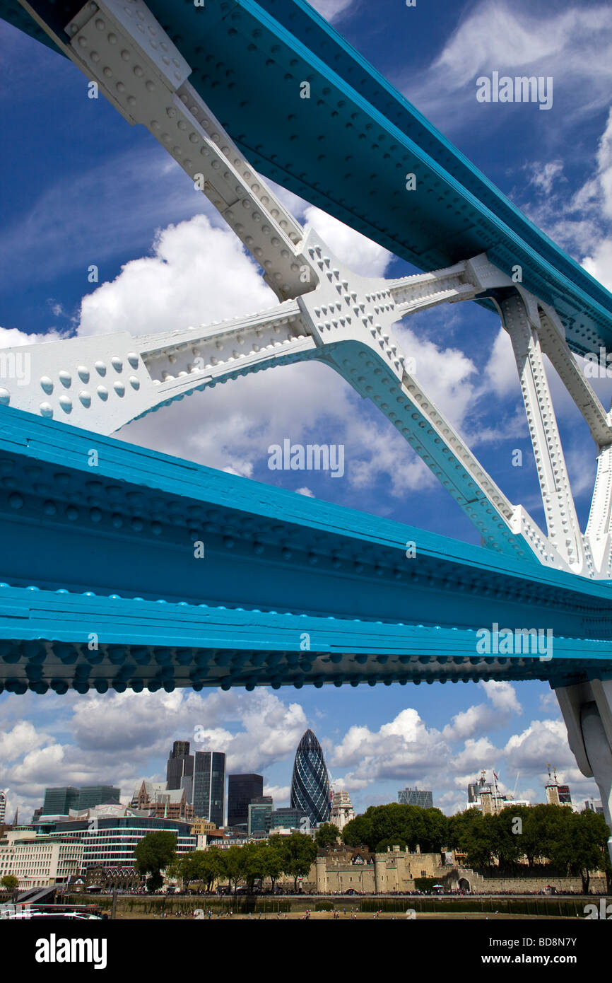 View to the city of London from Tower Bridge Stock Photo - Alamy