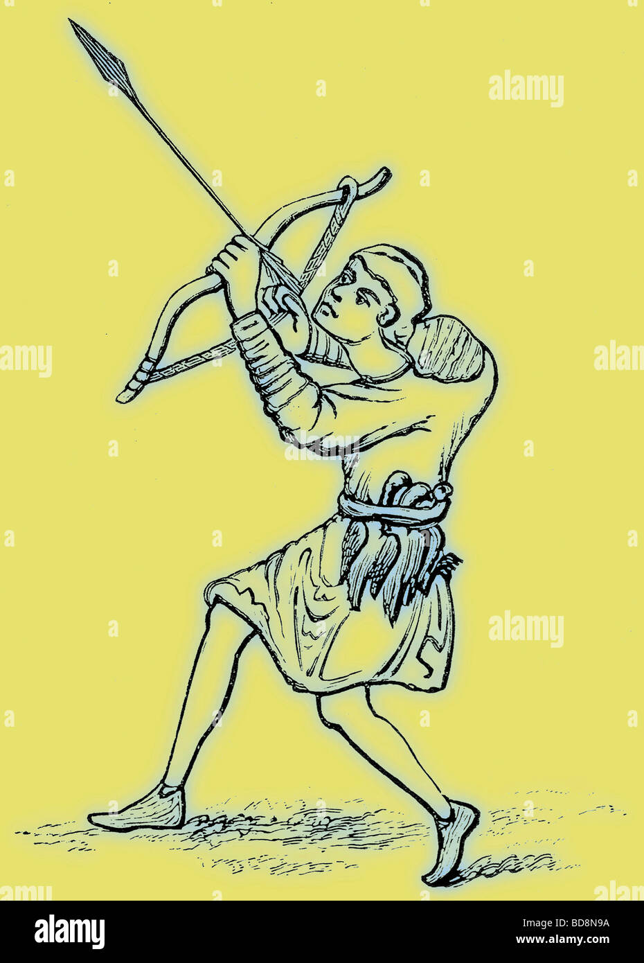 Archer 11th century Illustration from A Short History of the English ...