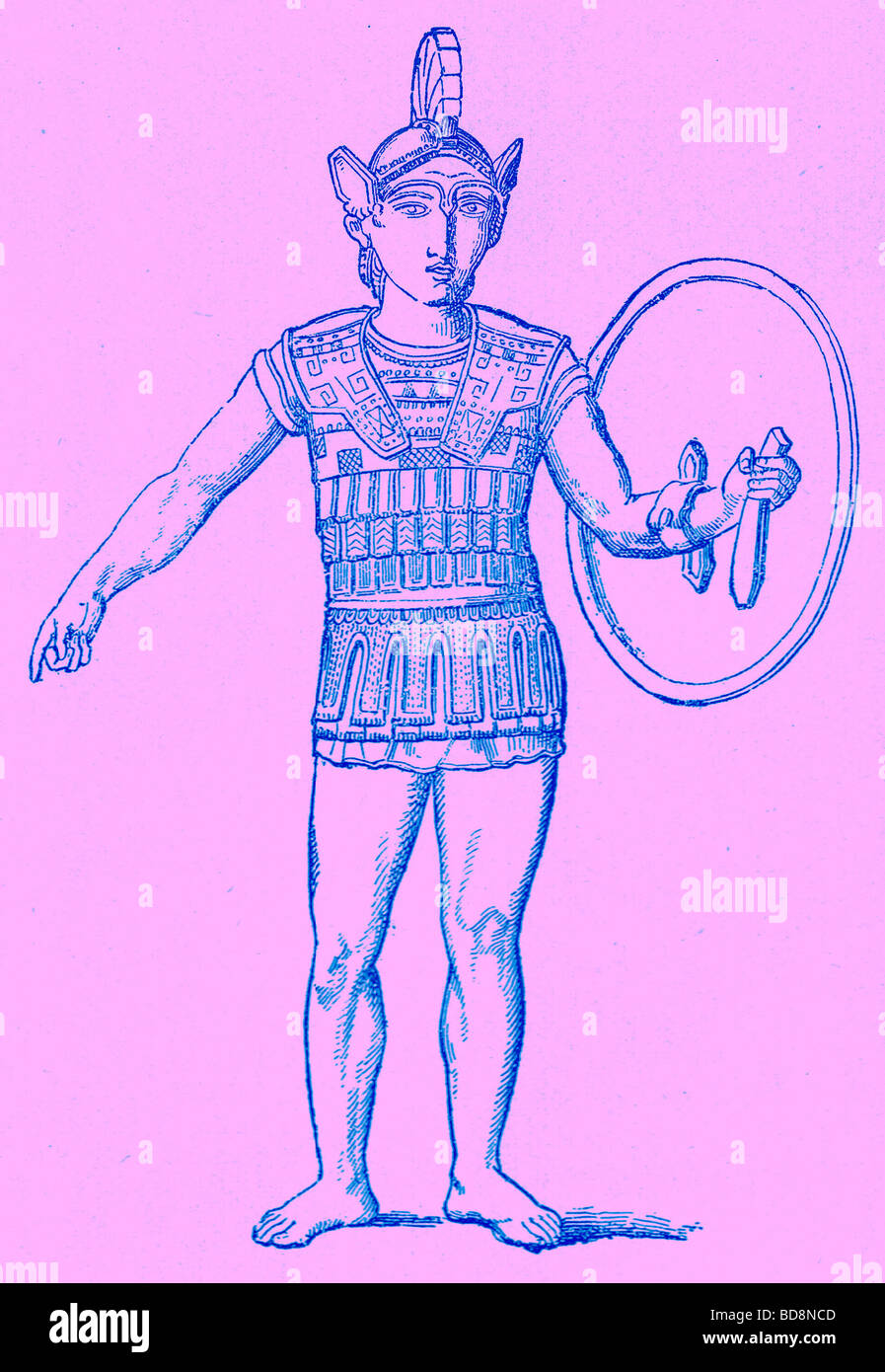 Etruscan Warrior Illustration from History of Rome by Victor Duruy ...