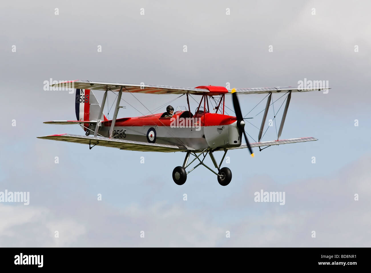 An RAF De Havilland DH82 Tiger Moth training aircraft Stock Photo - Alamy