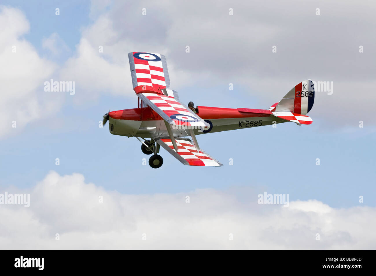 An RAF De Havilland DH82 Tiger Moth biplane trainer Stock Photo - Alamy