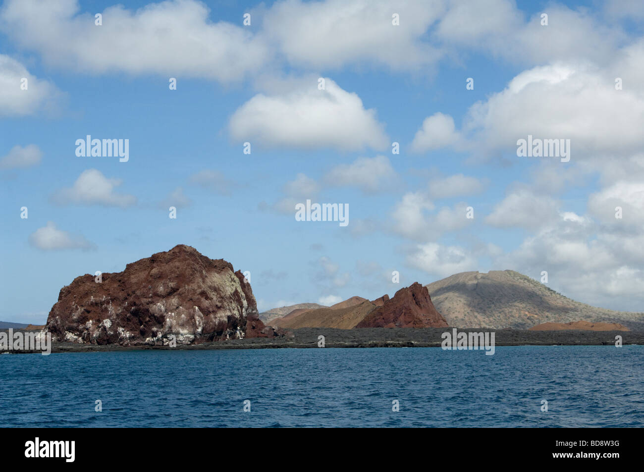 Volcanic cones seen from Sullivan Bay Santiago Island Galapagos Ecuador ...