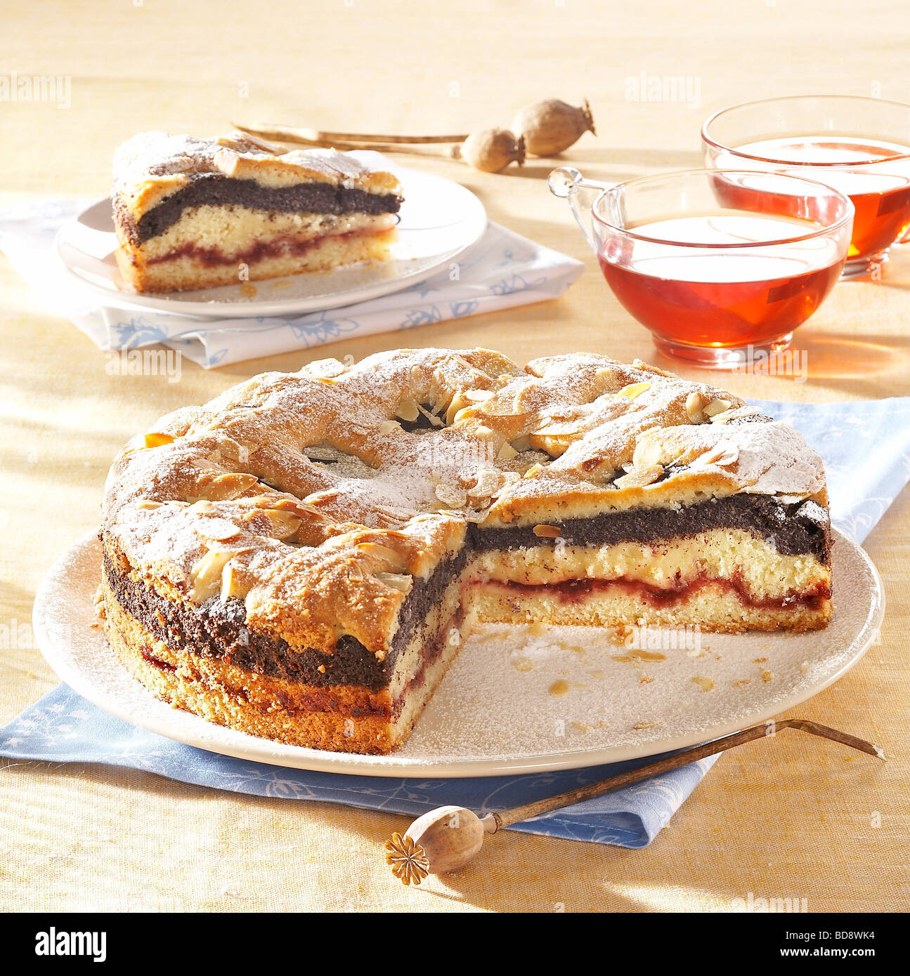 Poppy Cakes with Jam Stock Photo - Alamy
