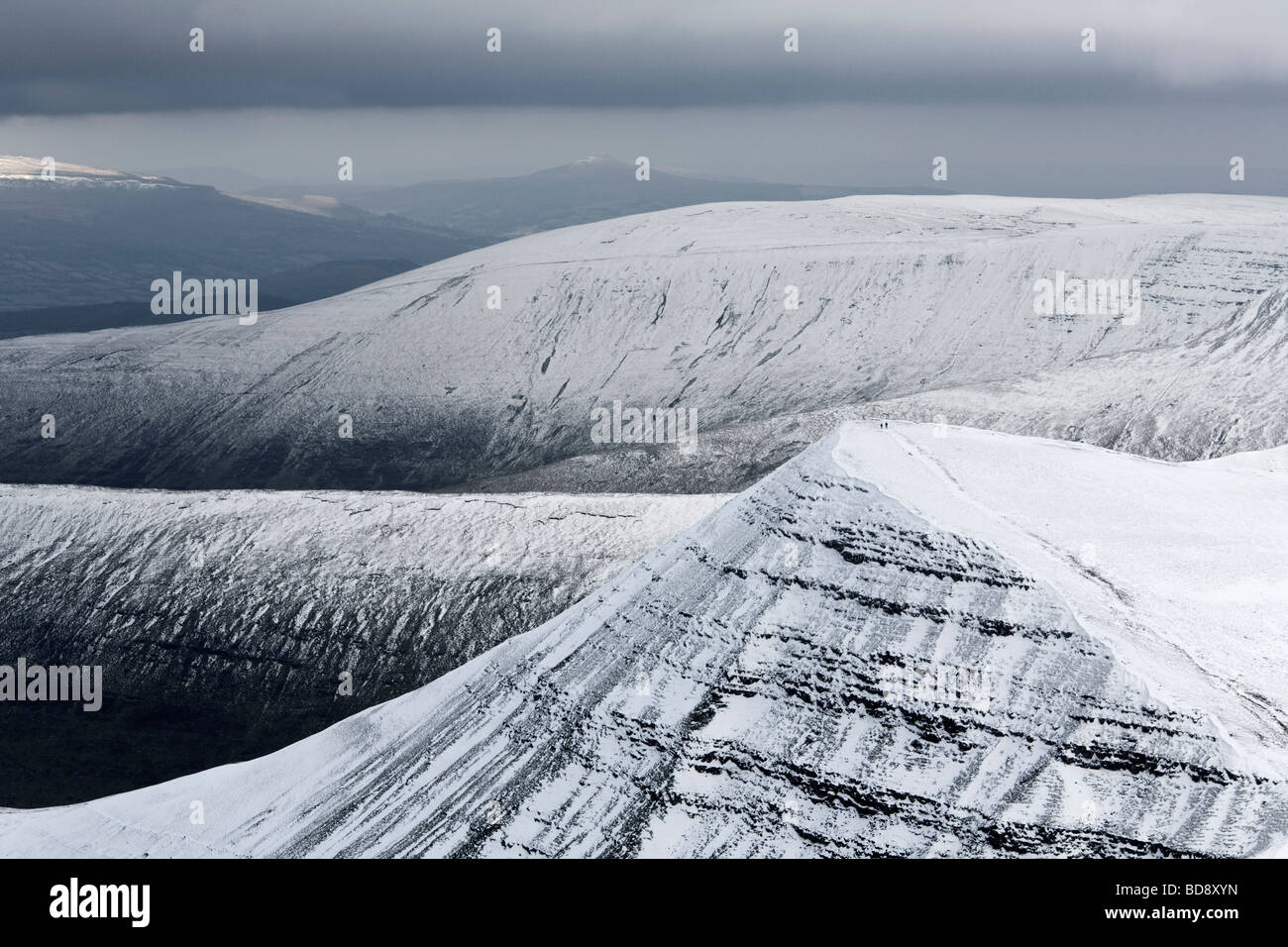 Cribyn in winter, Brecon Beacons National Park, Wales Stock Photo - Alamy