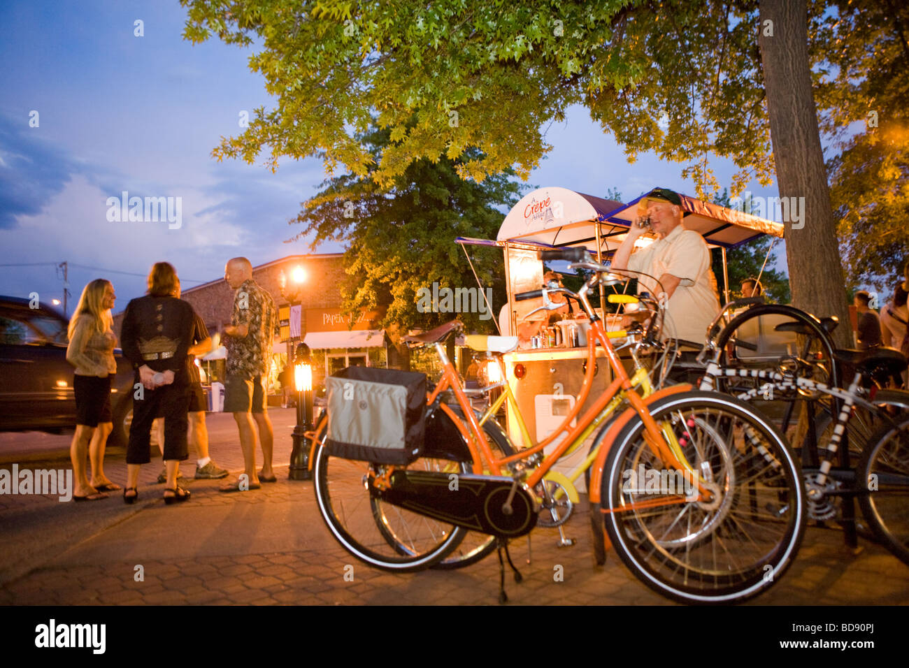 Friends spouses neighbors socializing at First Friday Gallery Walk Bend ...
