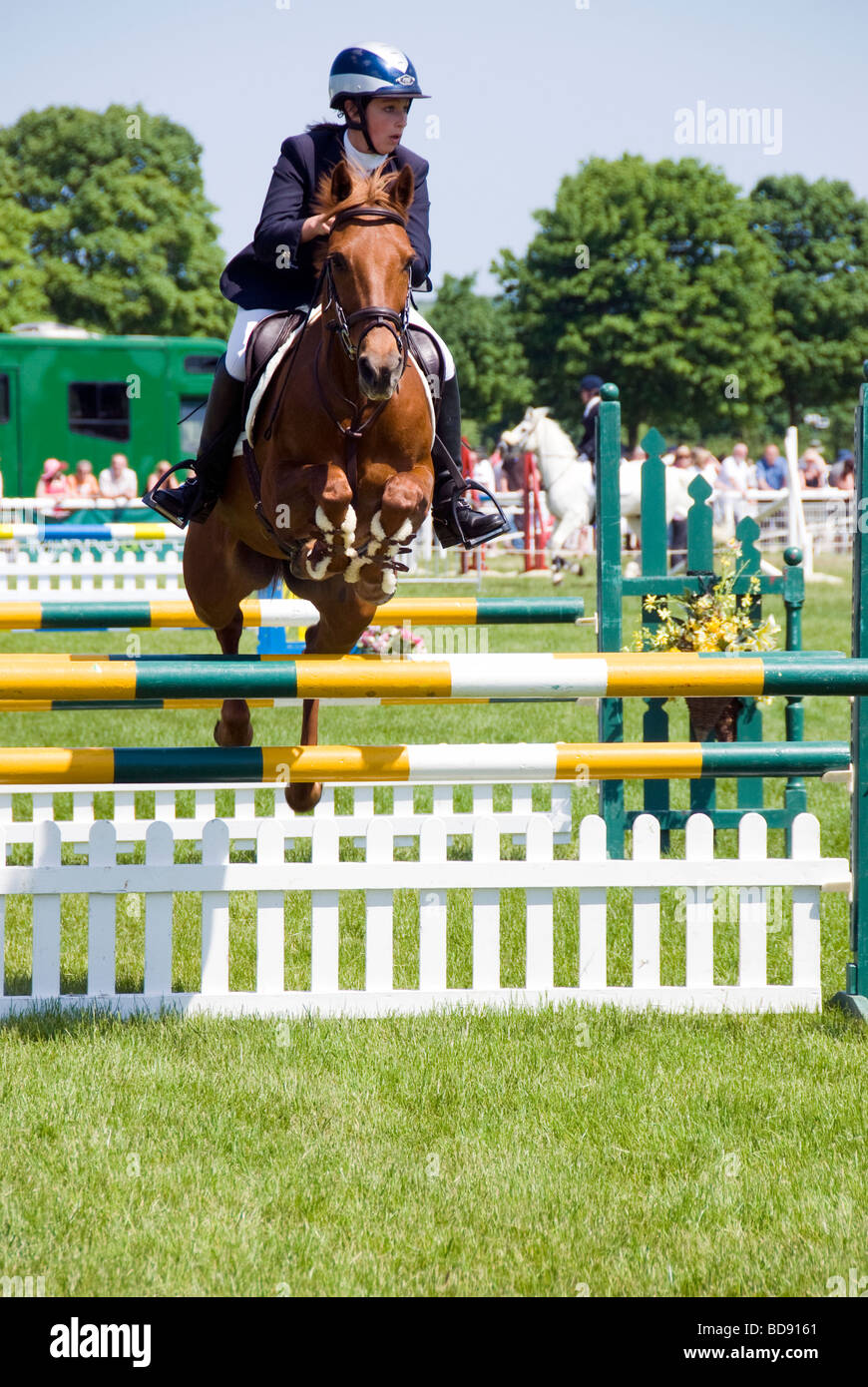 Horse Show Jumping Fence Stock Photo - Alamy