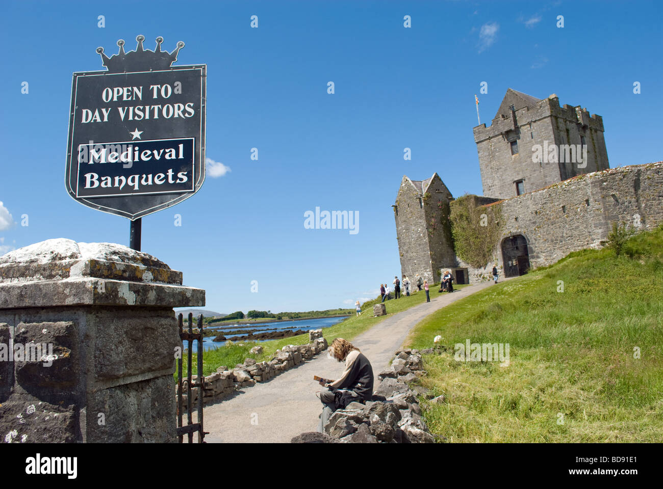 The entrance to Dunguaire Castle in Kinvara, County Galway, Ireland ...