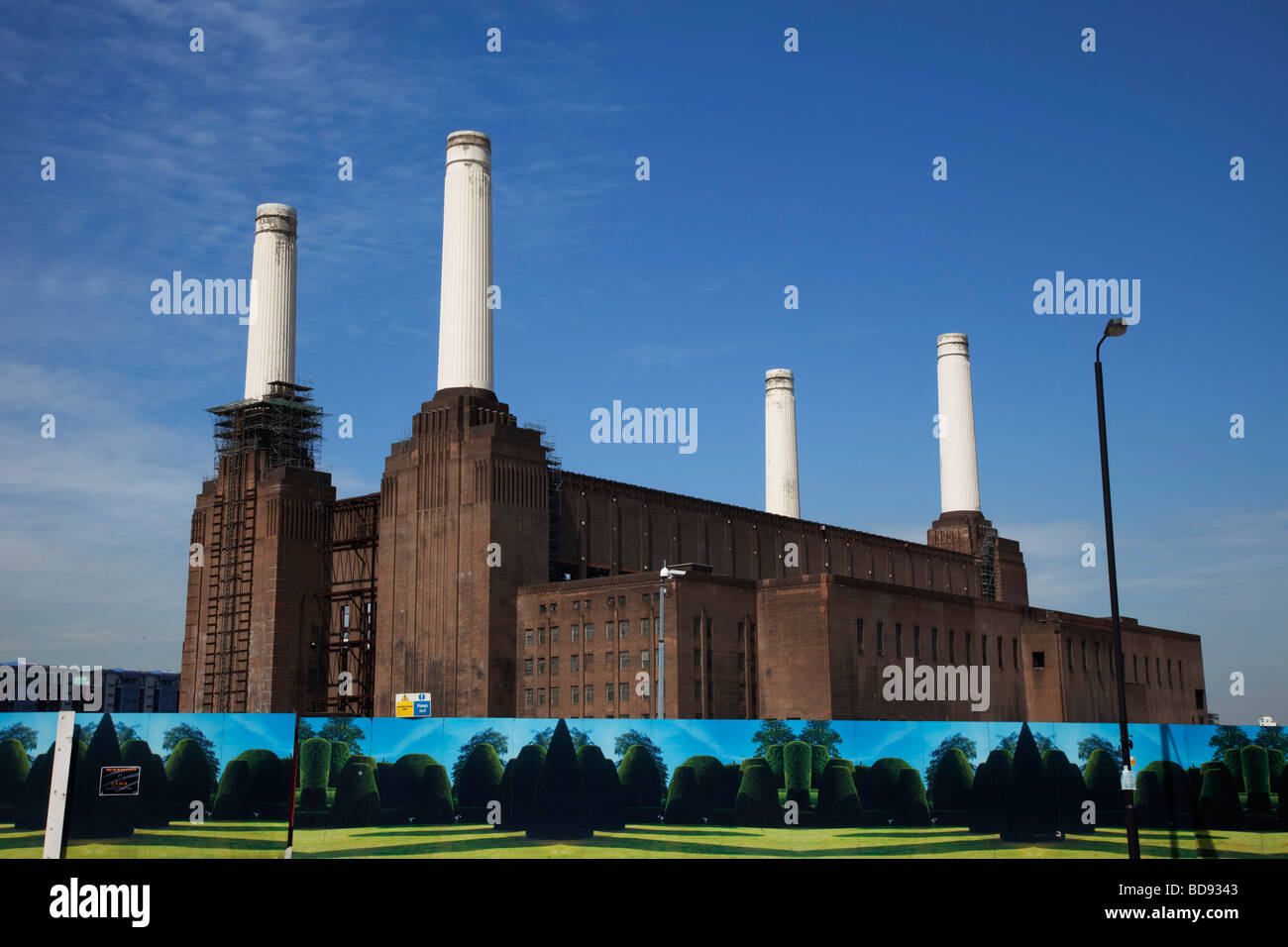 Battersea Power Station in South London. This classic Art Deco brick ...
