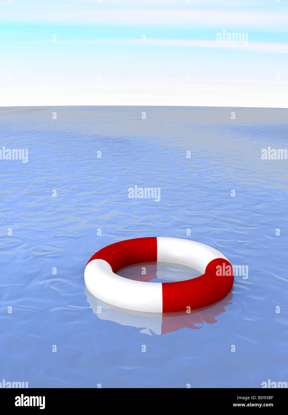 Life ring in ocean Stock Photo - Alamy