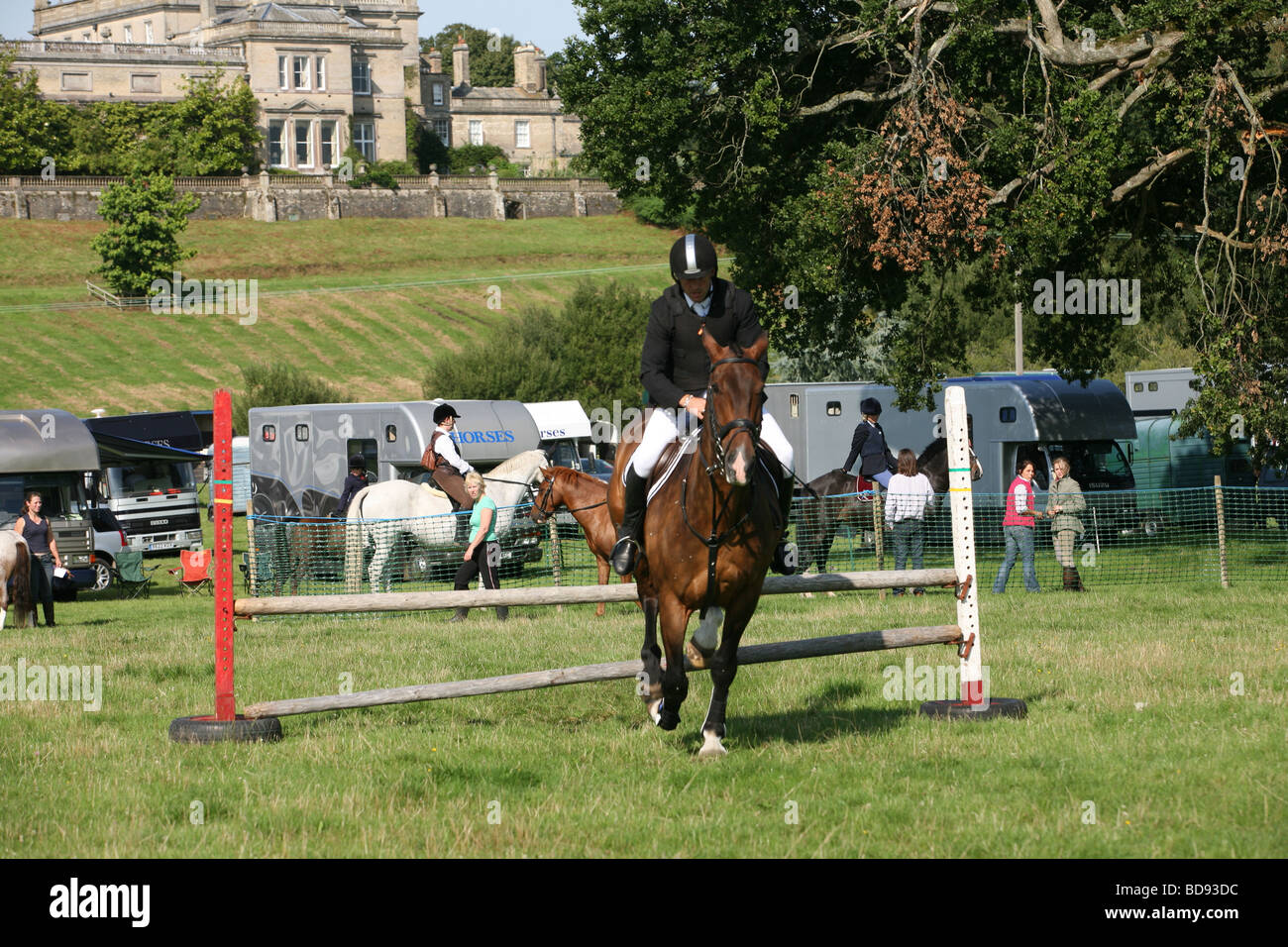 Show jumping display at the Ellingham show Stock Photo - Alamy