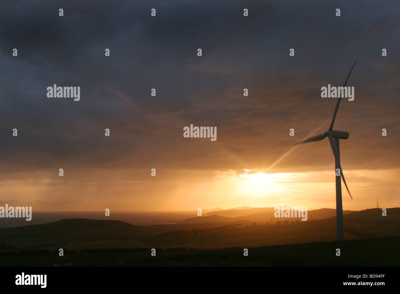 Windfarm - Ardrossan -Ayrshire - Sottish and Southern Renewables Stock ...