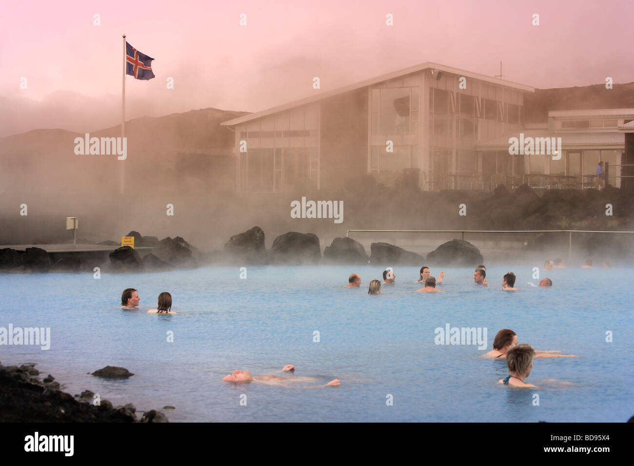 Reykjahlid Geothermal Blue Lagoon Lake Myvatn Iceland Stock Photo - Alamy