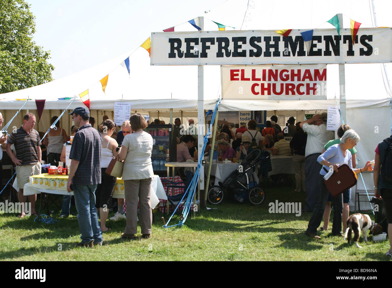 Refreshment tent at the Ellingham show Stock Photo - Alamy
