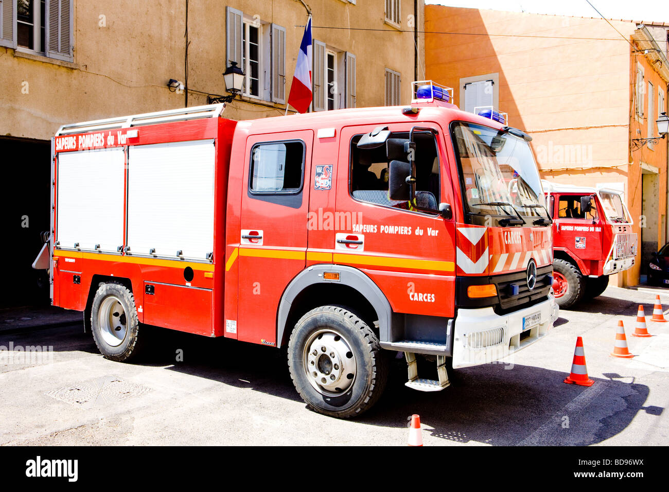 fire engines Entrecasteaux Provence France Stock Photo - Alamy