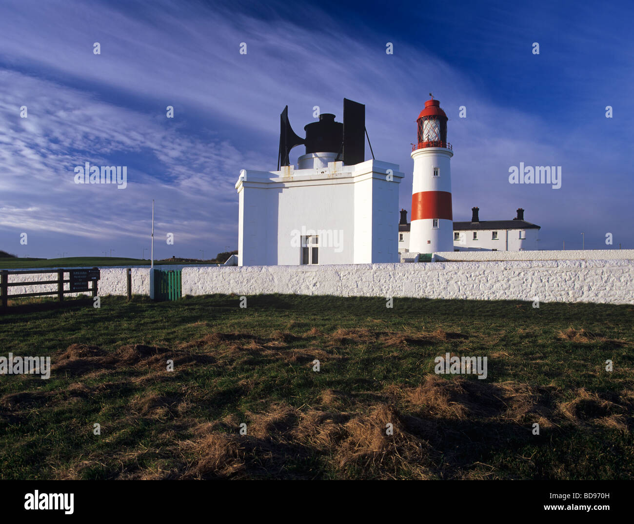 Souter Lighthouse and its fog horn. Tyne and Wear Stock Photo - Alamy