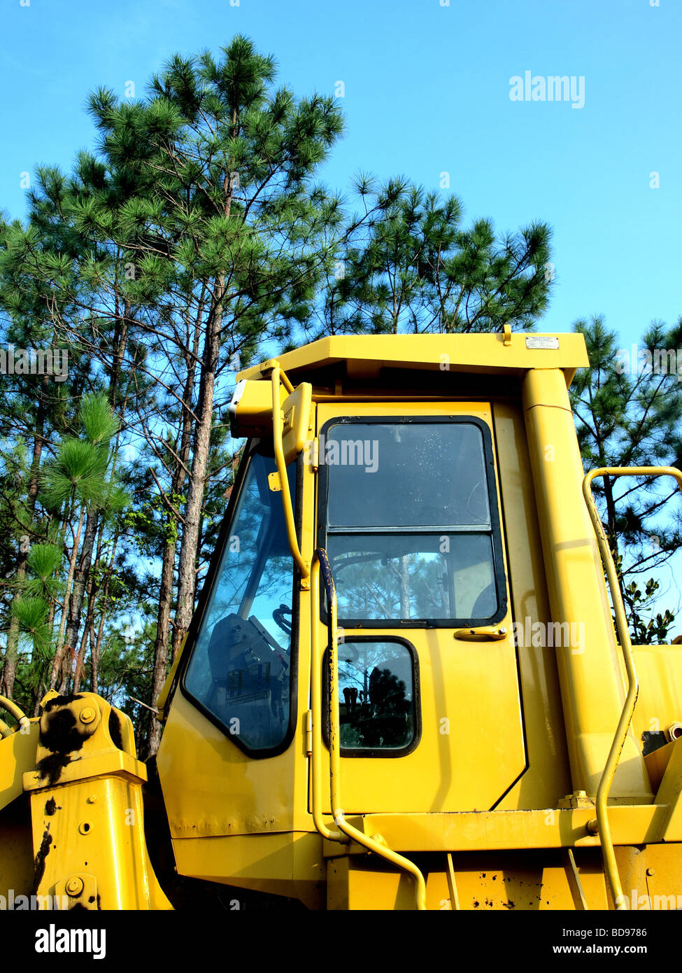 construction equipment heavy duty cab front loader yellow with tall ...