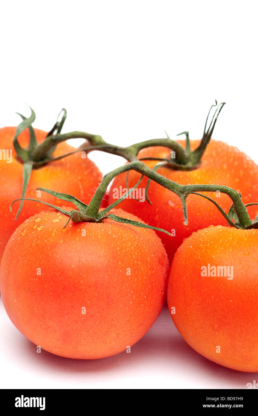 Vertical image of 4 fresh ripe tomatoes Stock Photo - Alamy