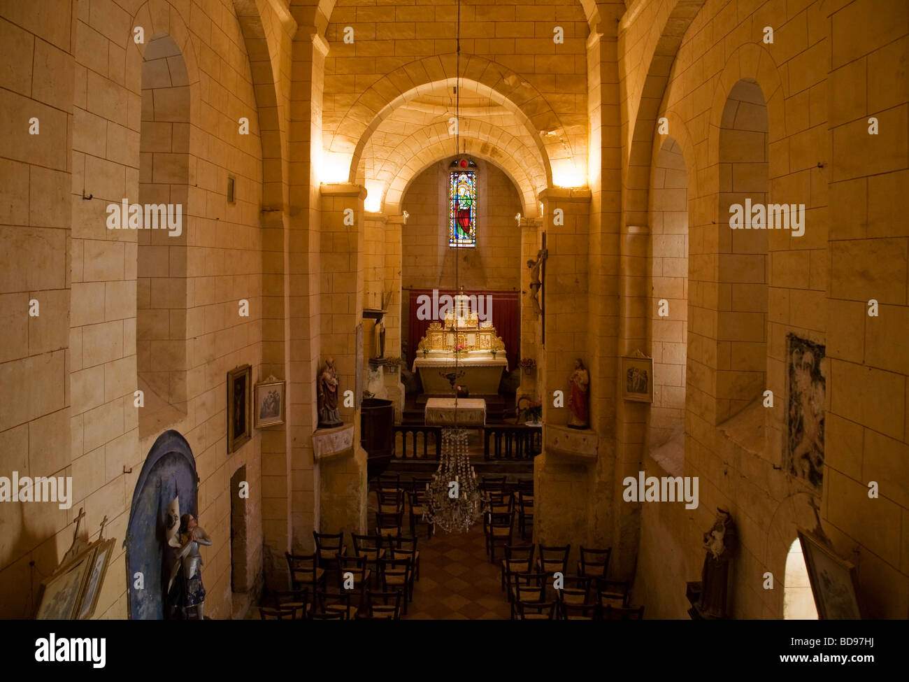 12th Century Church, Siorac de Riberac, Dordogne, France Stock Photo ...