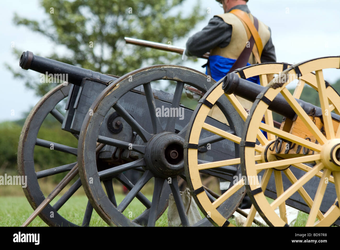 English civil war cannon reenactment battle loading and firing the ...