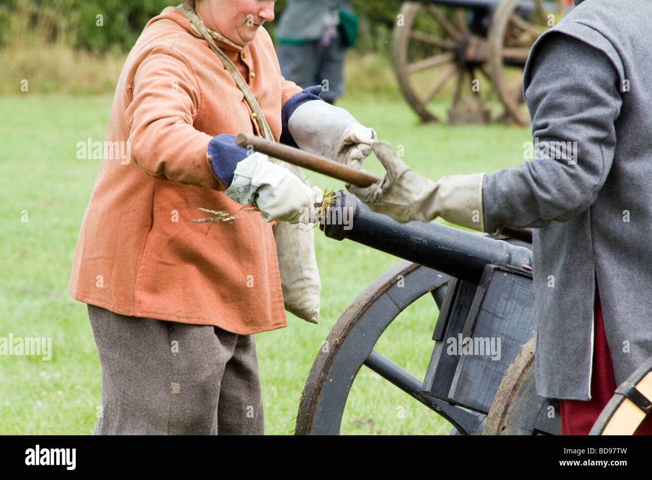 English civil war cannon reenactment battle loading and firing the ...