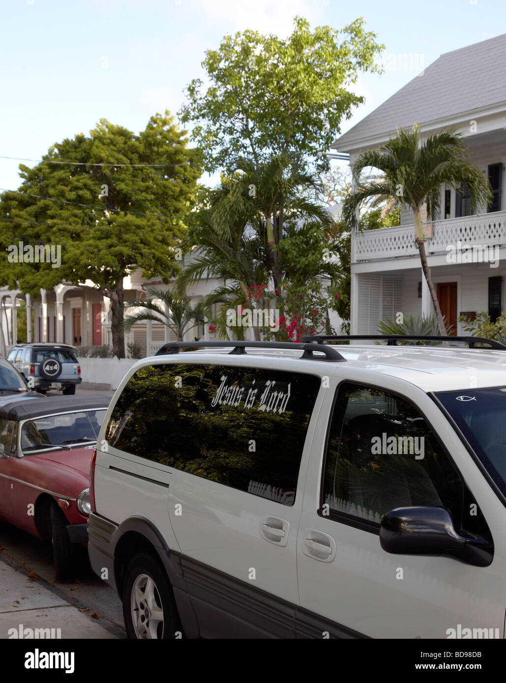 Jesus is lord sticker on car Stock Photo - Alamy