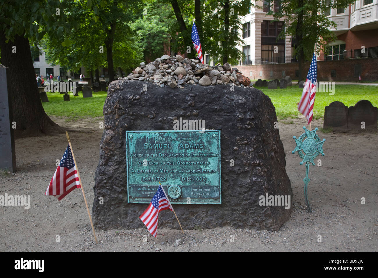 Grave of SAMUEL ADAMS in the GRANARY BURYING GROUND BOSTON ...