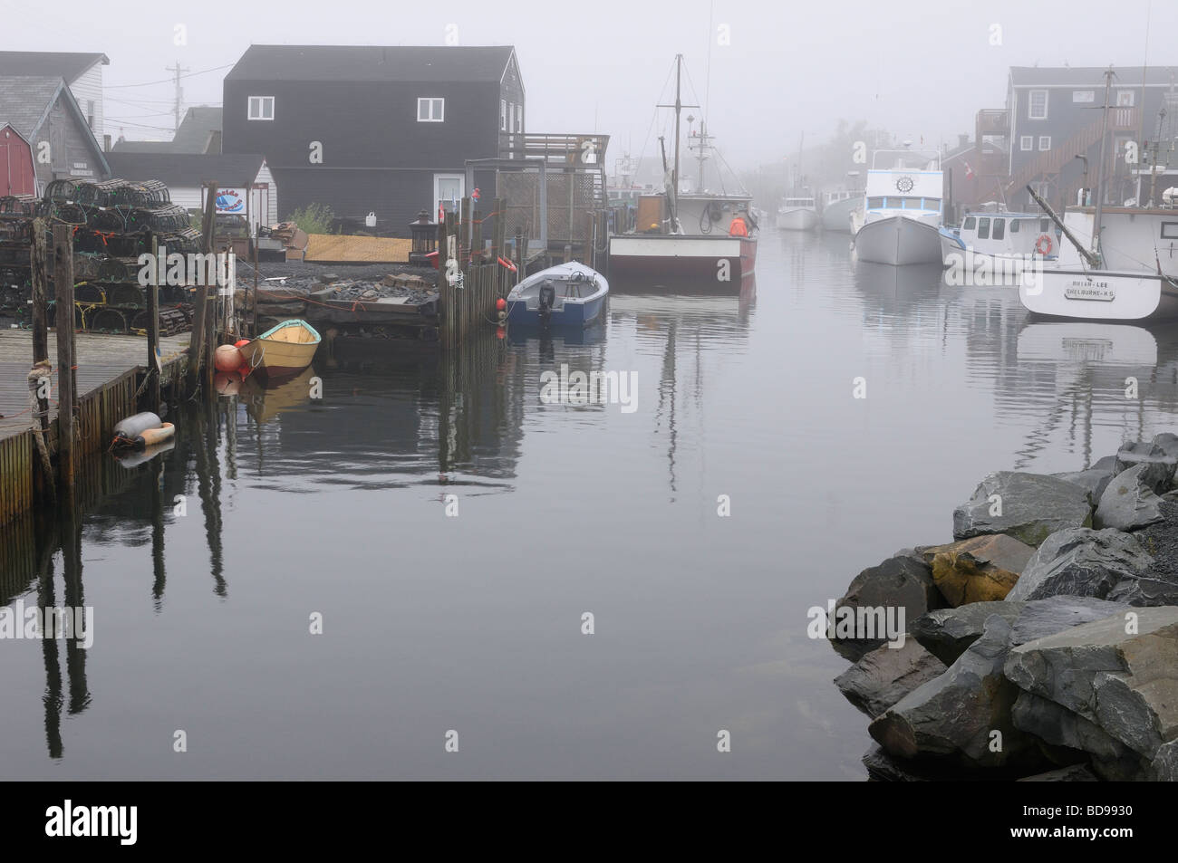 The Crick in fog at Fisherman's Cove Eastern Passage Halifax Nova ...