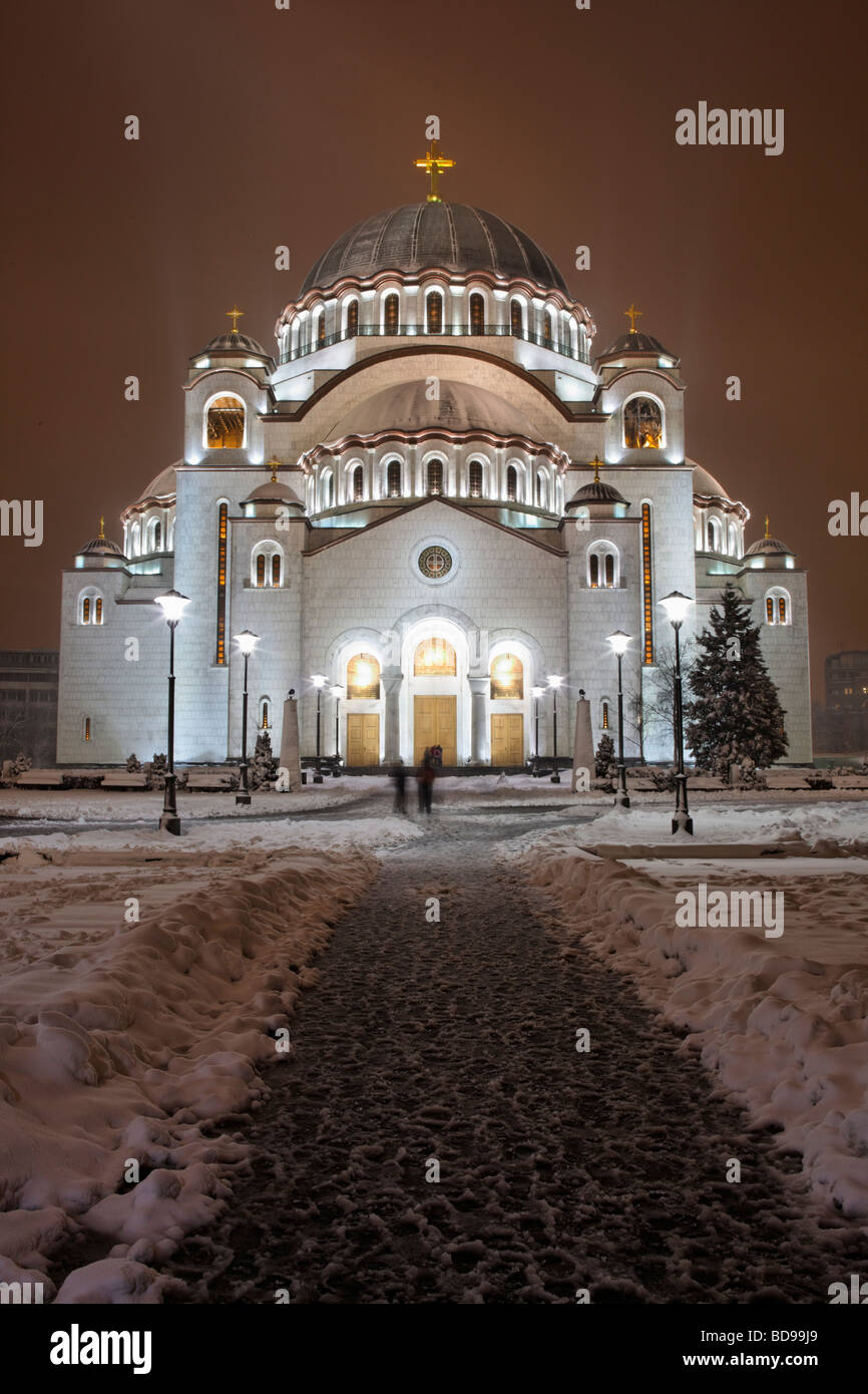 Belgrade Winter Night Stock Photo - Alamy