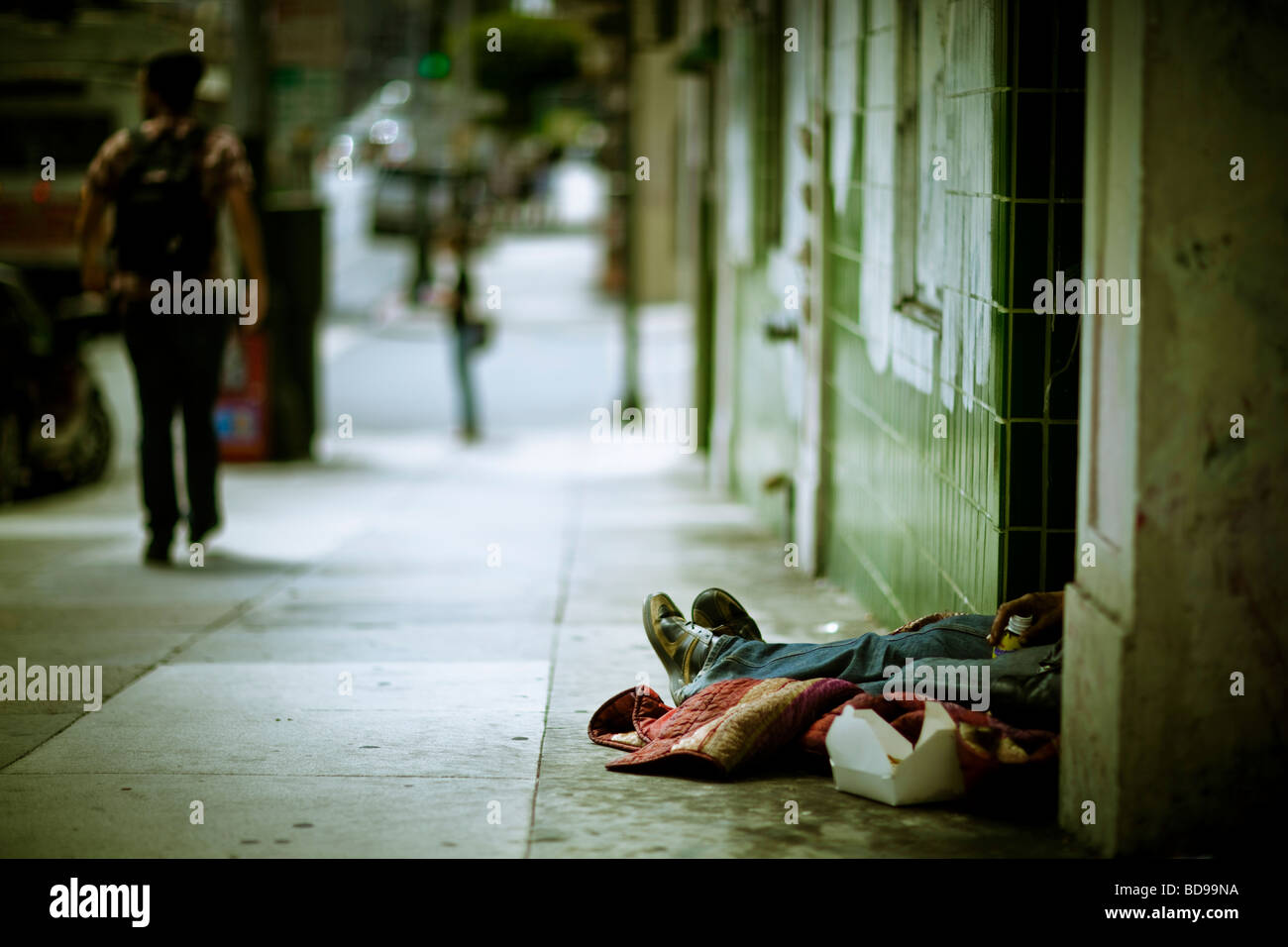 Street Bum Sleeping High Resolution Stock Photography and Images - Alamy