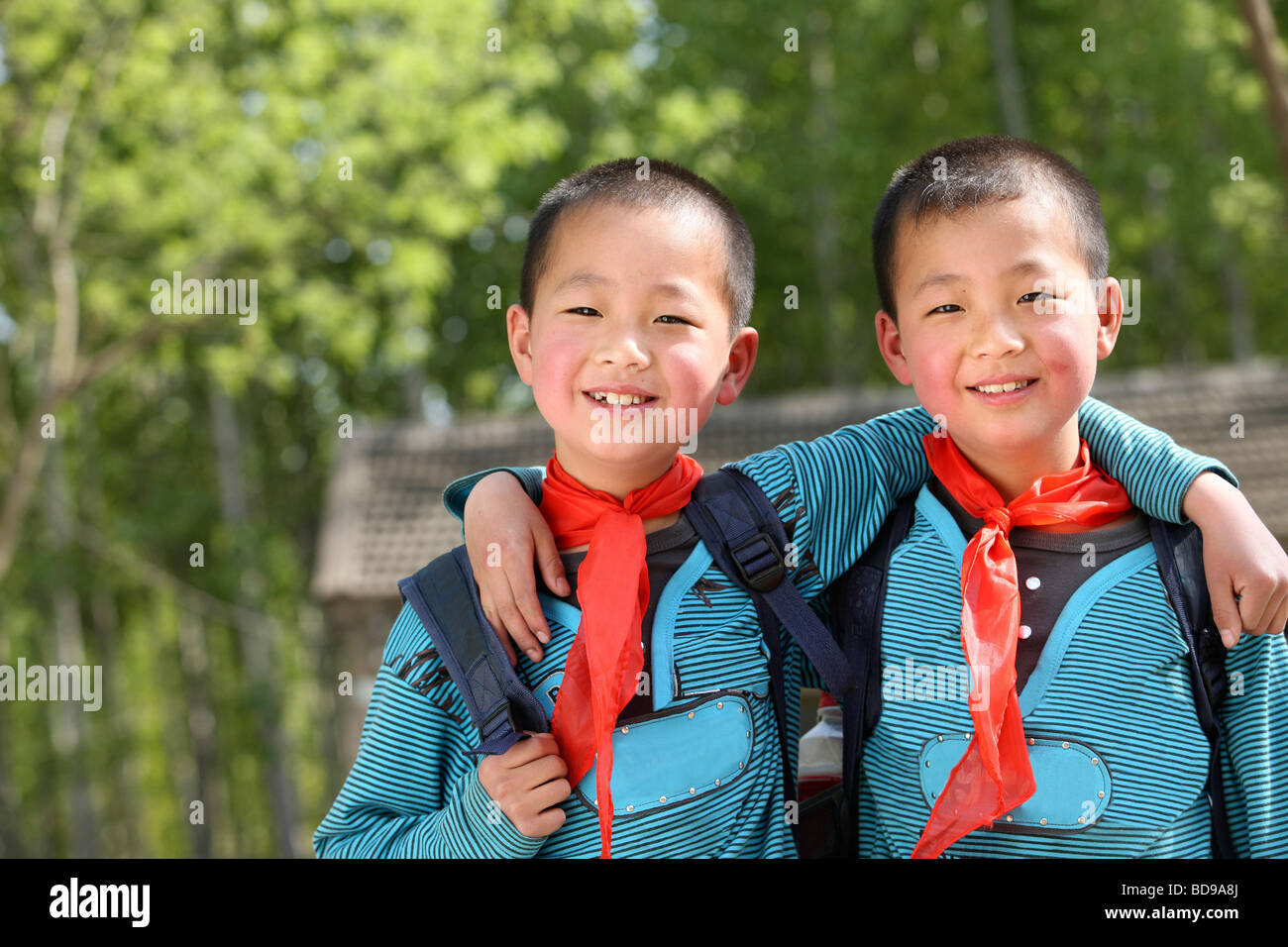 Elementary students in rural area,China Stock Photo - Alamy