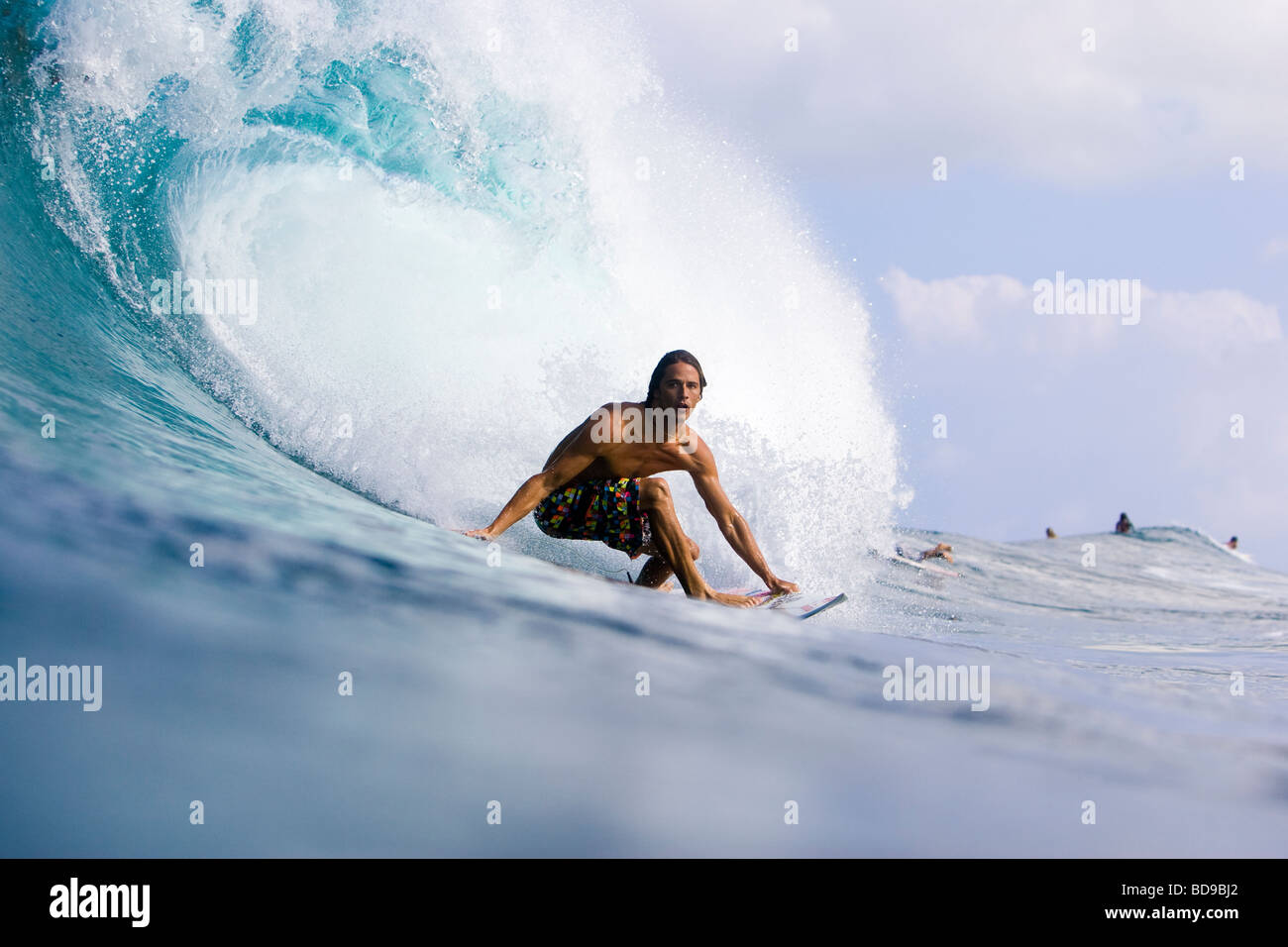 Danny Fuller Surfing at Back Door, Hawaii Stock Photo - Alamy