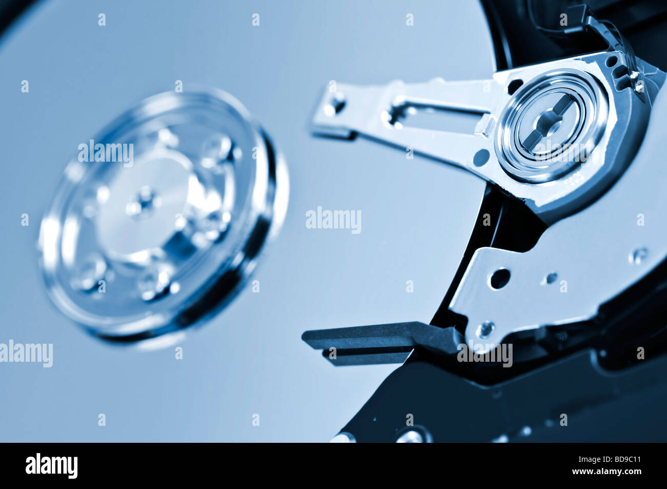 Closeup of hard disk drive internal components Stock Photo - Alamy