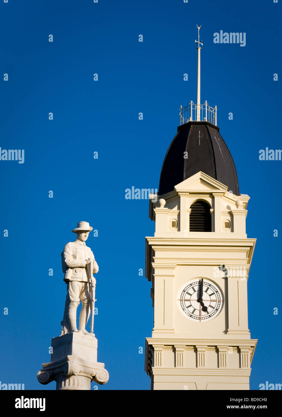 Town clock with anzac Stock Photo - Alamy