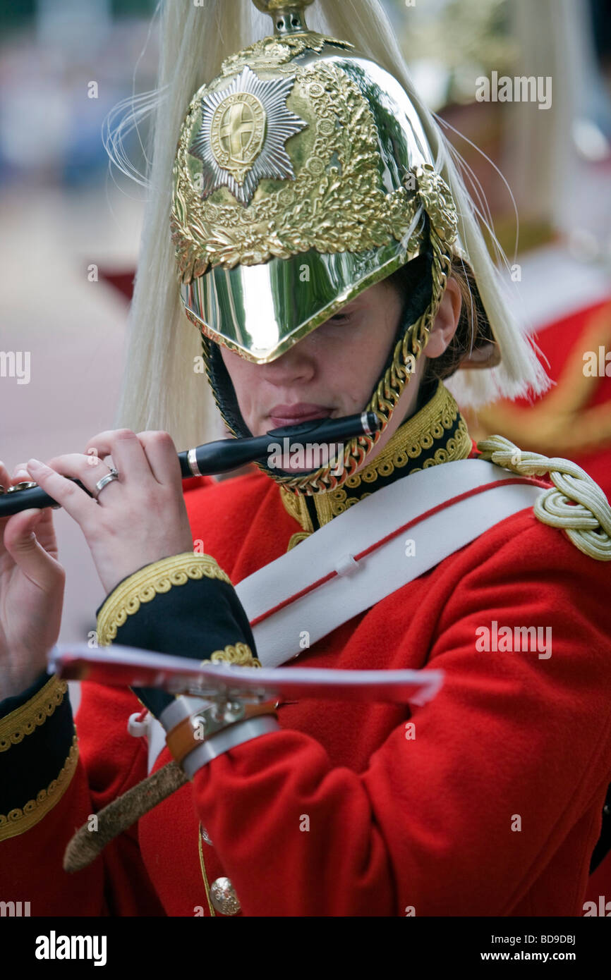 A musician from the Queen's Life Guard Band after Changing the Guard ...