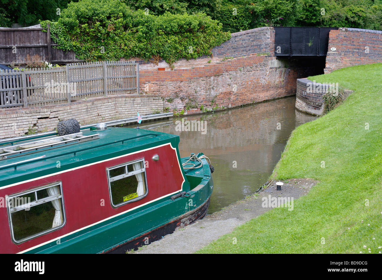 A narrow boat on the Stratford upon avon canal Preston Bagot flight of ...