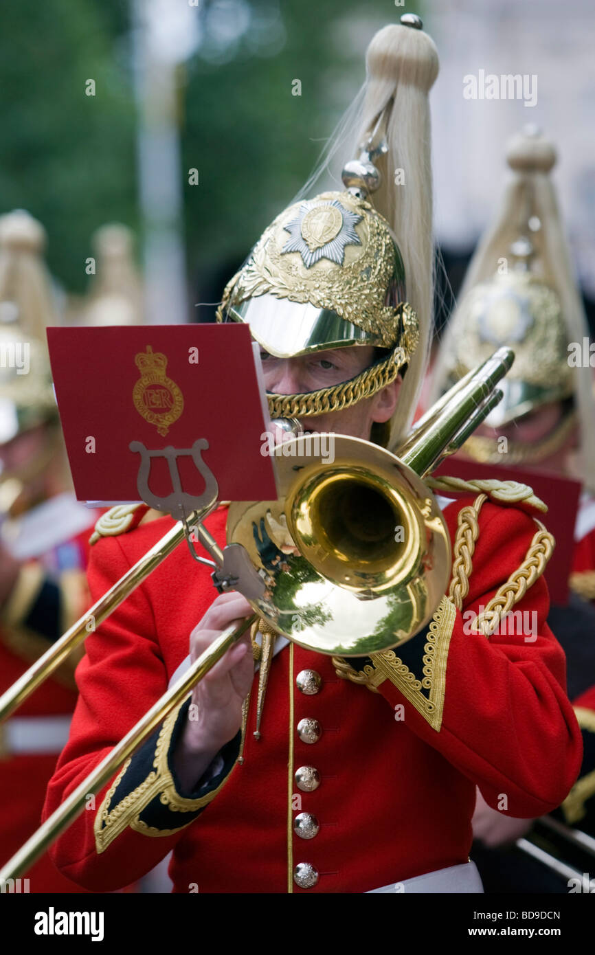 A musician from the Queen's Life Guard Band after Changing the Guard ...