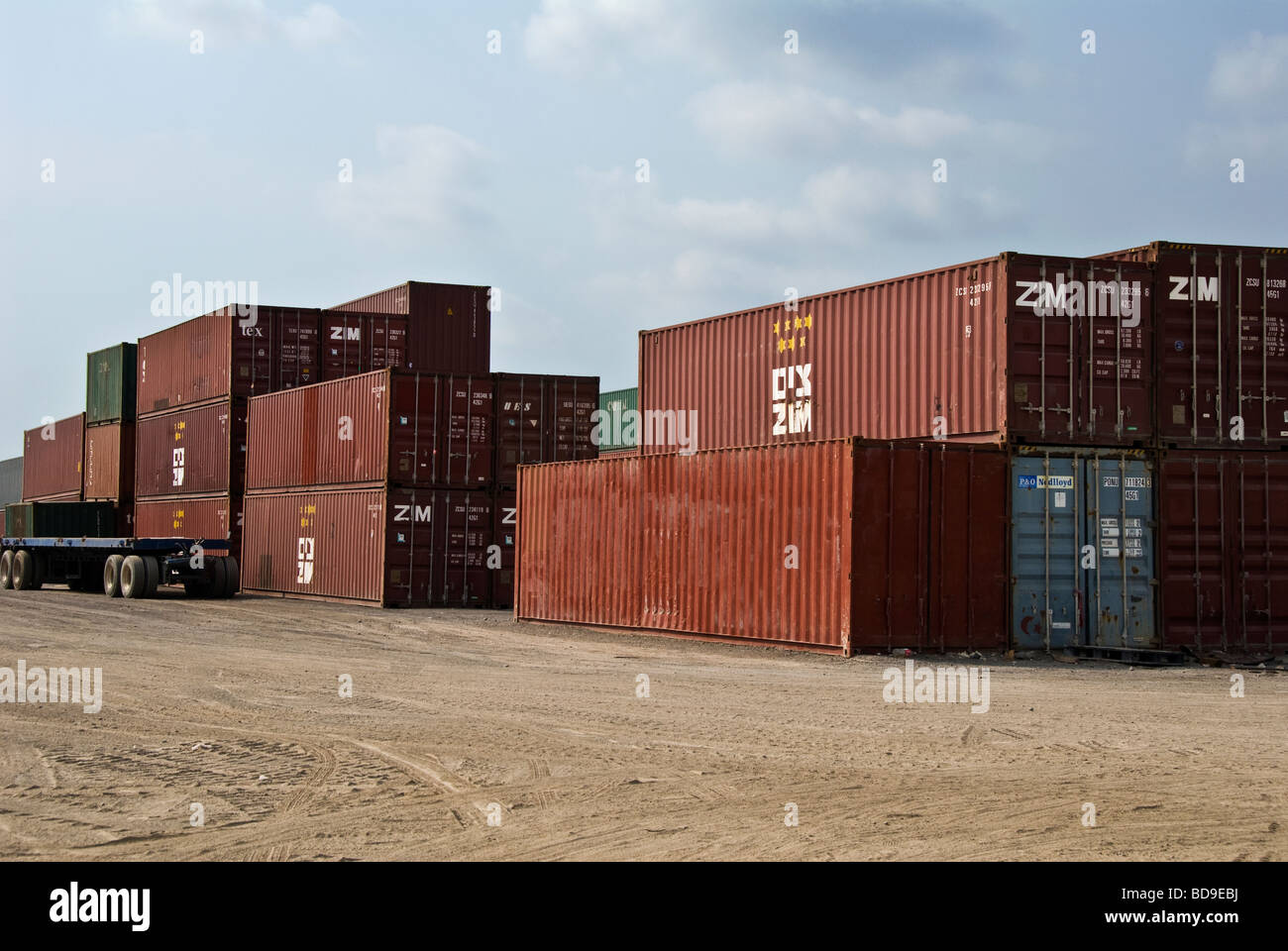cargo containers in marine terminal in Veracruz, Mexico Stock Photo - Alamy