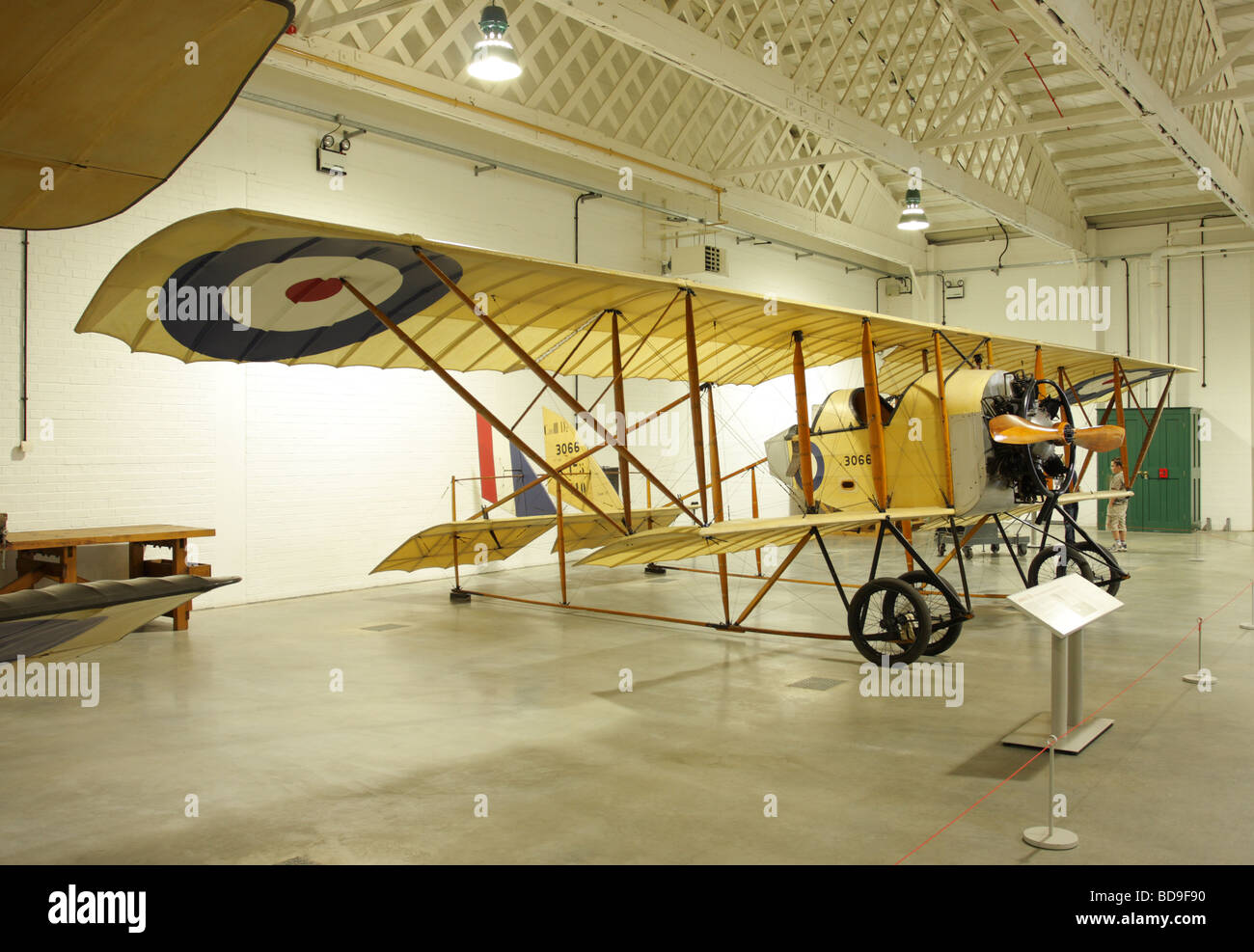 The Caudron G.111 currently on display in the Grahame White Hangar at ...