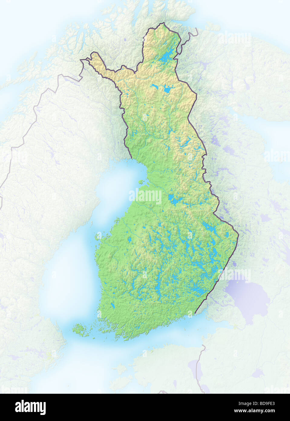 Finland map hi-res stock photography and images - Alamy