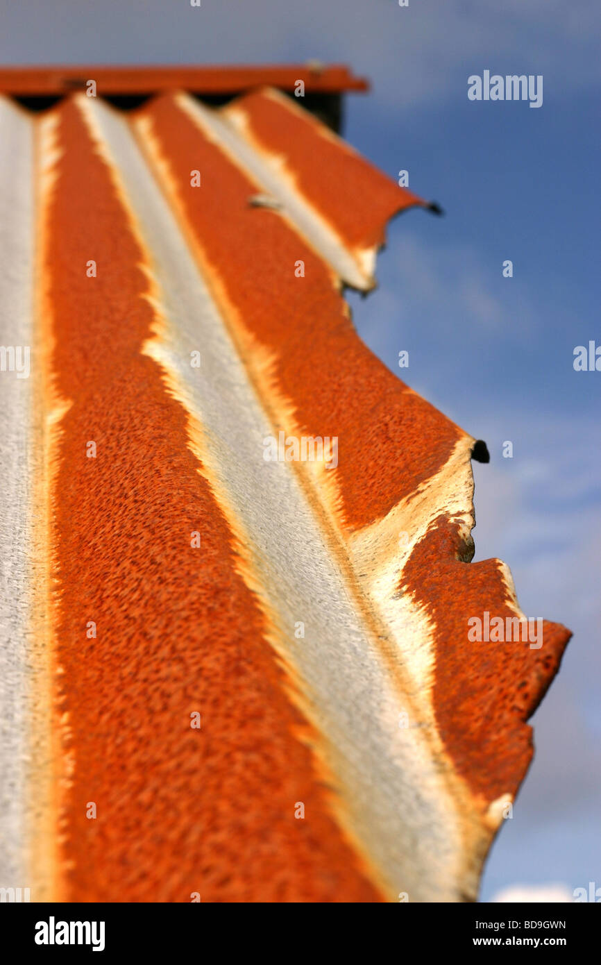 rusty corrugated iron roof Stock Photo - Alamy