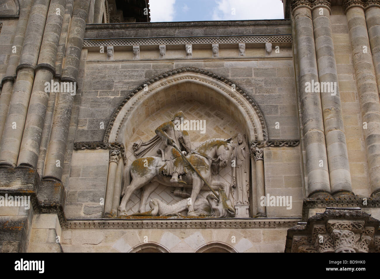Saint George slays the dragon, church of Sainte Croix,Bordeaux, Gironde ...