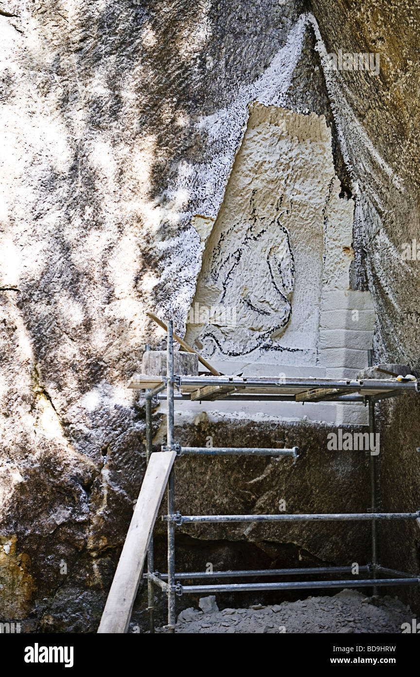 sketch of a sculpture in a quarry Stock Photo - Alamy