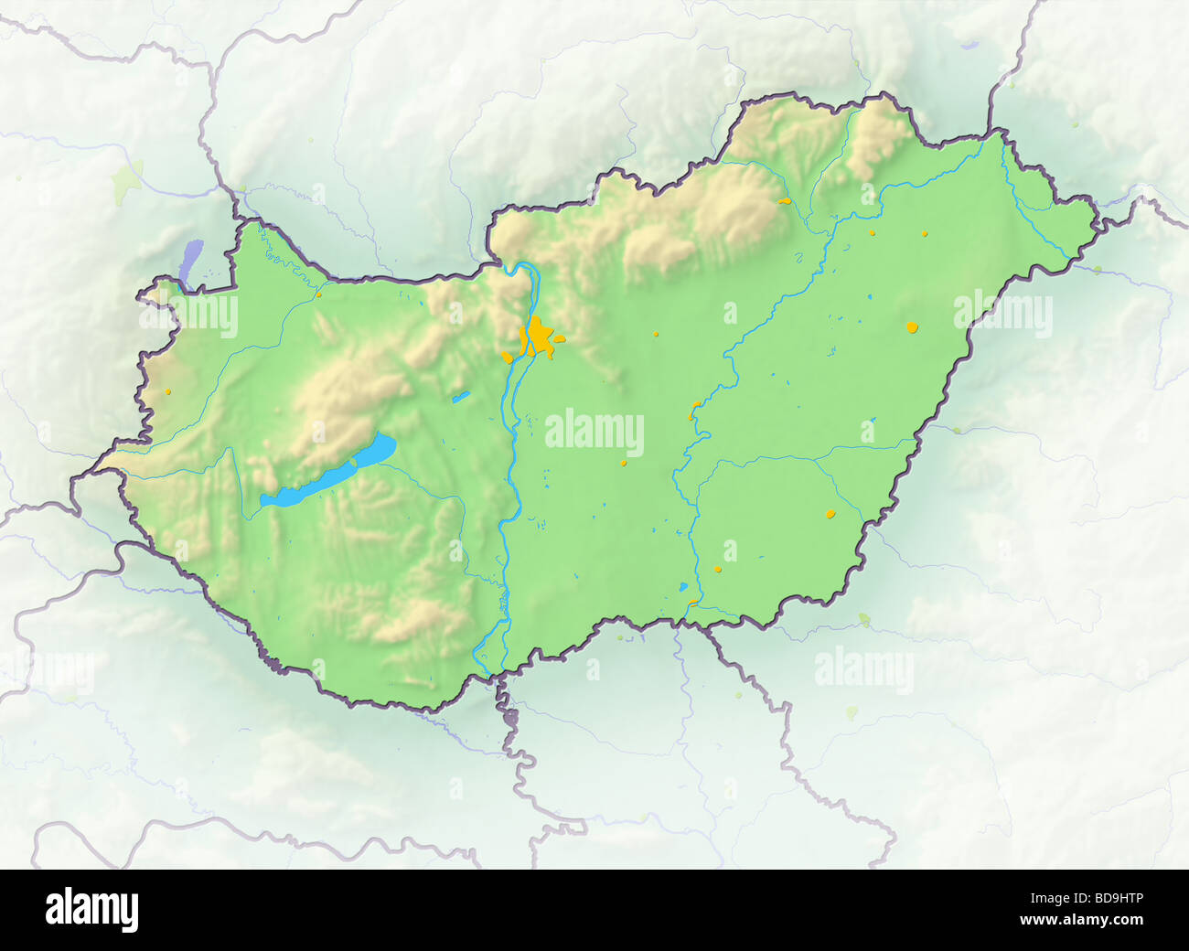 Hungary map hi-res stock photography and images - Alamy